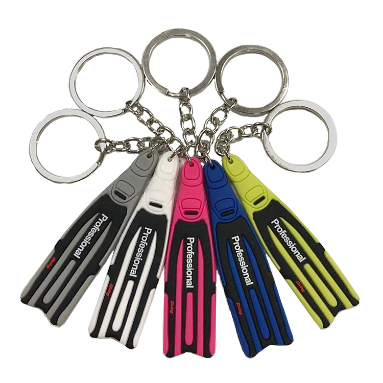 K-183-Custom Scuba Plastic Multi-purpose Swim Fin Style Keychain ...